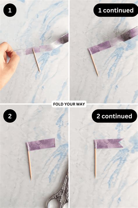 Washi Tape Cake Toppers Fold Your Way