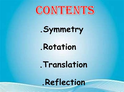 Symmetryrotation Reflectiontranslation Pptx