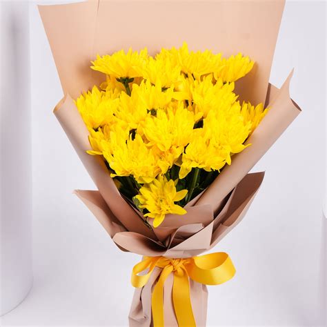 Yellow Chrysanthemum Bouquet Delivery In Singapore Fnp Sg