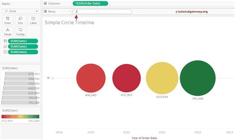 Tableau Circle Timeline