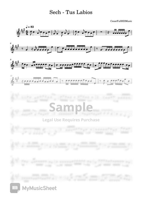 Sech Tus Labios Sheets