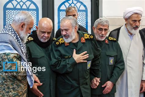 تصاویر؛ لاریجانی و فرزندان سردار سلیمانی در گرامیداشت شهدای نیروی قدس