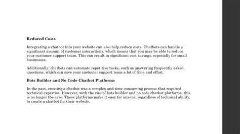 Ppt The Benefits Of Integrating Chatbots Into Your Website Powerpoint Presentation Id 11981116