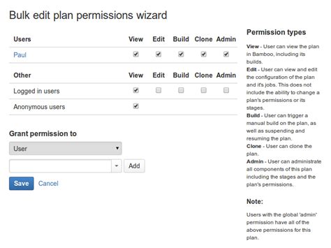 Granting Plan Permissions In Bulk Bamboo Data Center 110 Atlassian Documentation