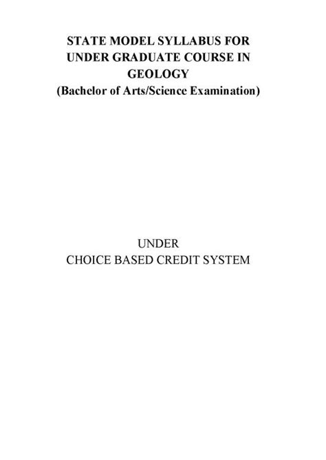 Geology Pdf 200959 Geology Syllabus