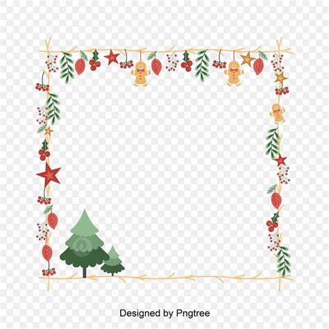 귀여운 크리스마스 장신구 벡터 가두리 직사각형 클립 아트 큰 가지 노란색 아이콘 Png 일러스트 및 벡터 에 대한 무료 다운로드 Pngtree