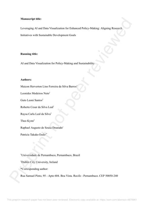 Pdf Leveraging Ai And Data Visualization For Enhanced Policy Making Aligning Research