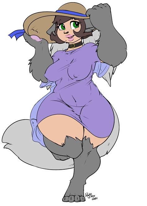 Rule 34 Anthro Choker Clothing Felid Female Fur Green Eyes Grey Body Grey Fur Hi Res Humanoid