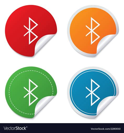 Bluetooth Sign Icon Mobile Network Symbol Vector Image