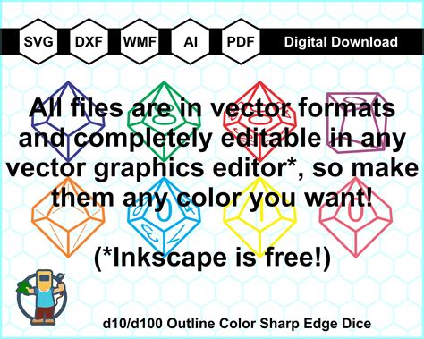 D10 And D100 Vector Dice Svg Polyhedral Dice Svg Cricut Cut Files