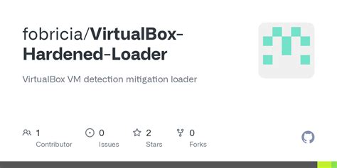 GitHub Fobricia VirtualBox Hardened Loader VirtualBox VM Detection Mitigation Loader