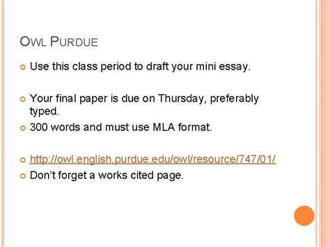 WRITING ASSESSMENT MLA Format And Transitions MAKE