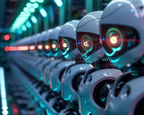 Network Of Rpa Bots In A Data Center Stock Illustration Illustration Of Data Redundancy