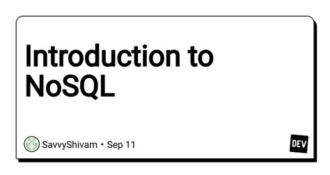 Introduction To Nosql Rdevto