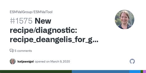 New Recipe Diagnostic Recipe Deangelis For Gmdpart4 Yml For Axels Gmd Paper · Issue 1575