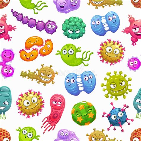 Cute Microbe Cell Monsters Stock Illustrations 167 Cute Microbe Cell