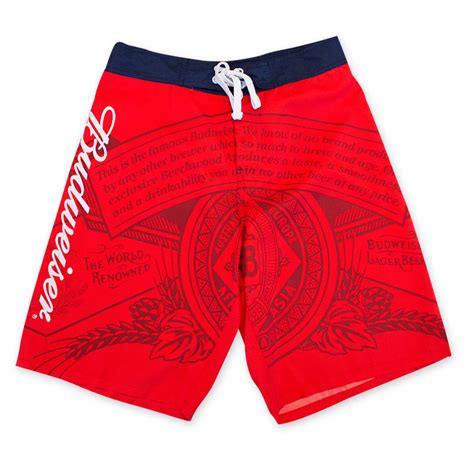 Budweiser Mens Red Board Shorts