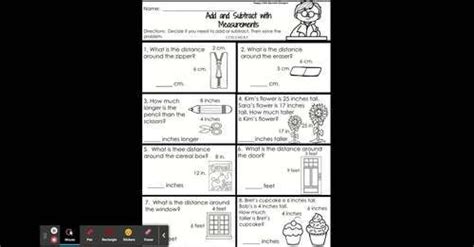 Grade 2 Addition And Subtraction With Length Problem Solving Worksheets Problem Solving