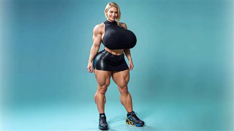 Беловолосая девушка культурист с большой грудью · бесплатная фотография от Danastr картинки и