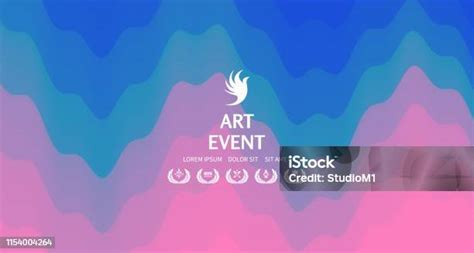 아트 이벤트 초대장 템플릿입니다 동적 효과와 추상적인 배경입니다 프로 모션 또는 프리 젠 테이 션을 위한 벡터 일러스트 3차원