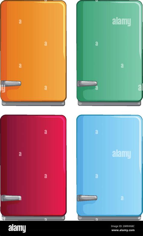 Four Brightly Colored Vector Binders On White Stock Vector Image And Art