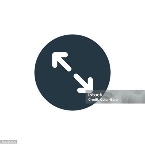 전체 화면 아이콘입니다 웹 사이트 디자인 및 모바일 앱 개발 인쇄를위한 글리프 전체 화면 아이콘 흰색 배경에 격리 된 채워진 화살표 컬렉션의 전체 화면 아이콘 0명에 대한