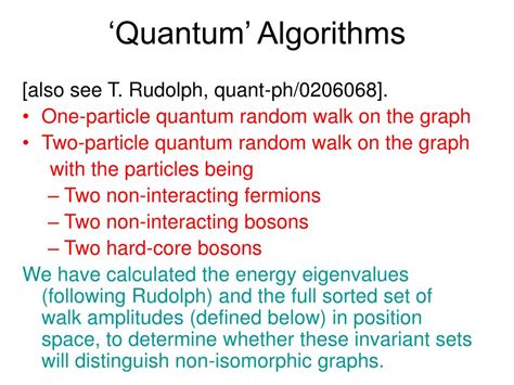 Ppt A Physically Motivated Algorithm For The Graph Isomorphism Problem Powerpoint Presentation