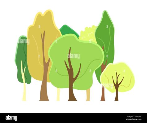 Forest Semi Flat Colour Vector Object Stock Vector Image Art Alamy