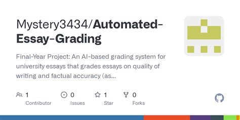 Github Mystery Automated Essay Grading Final Year Project An Ai Based Grading System For