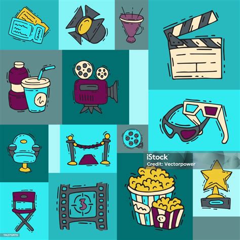 시네마 페스티벌 포스터 전단지 미디어 생산 배경 벡터입니다 판매 티켓 배너입니다 영화 시간 및 엔터테인먼트 개념입니다 카메라 영화 촬영 평면 그림을 광고 합니다 0명에 대한