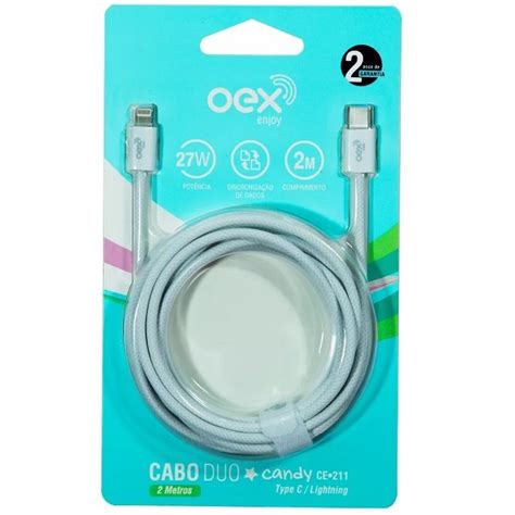Cabo Duo Candy Usb C Lightning Br Oex Ce211 Madeiramadeira