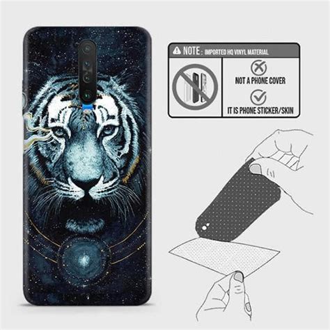 Xiaomi Poco X2 Back Skin Design 4 Vintage Galaxy Tiger Skin Wrap B