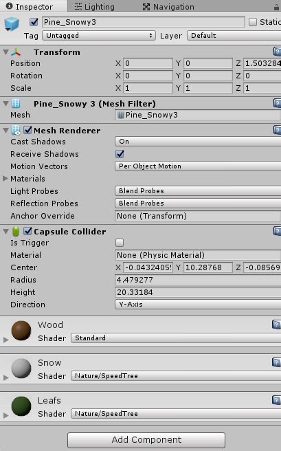 Unity Game Engine Windzone Unable To Bend Trees Stack Overflow