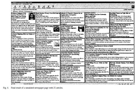 Positioning Automated Newspaper Layout With Tex And Abroad Tex
