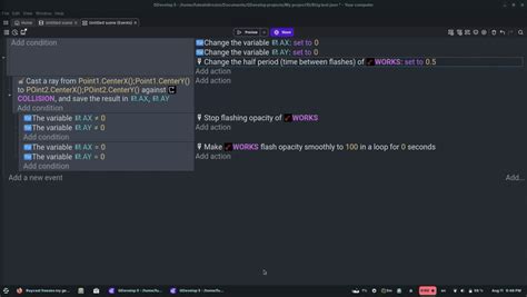 Solved Raycast Doesnt Execute Action Or Subevents In The Same Event Bugs Reports Gdevelop