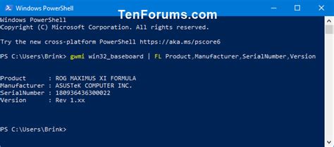 Find Motherboard Brand Model Serial Number And Version In Windows Tutorials