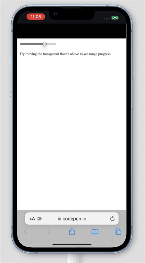 Html Input Type Range Webkit Slider Thumb Background Color Won T Change In Ios Safari Stack