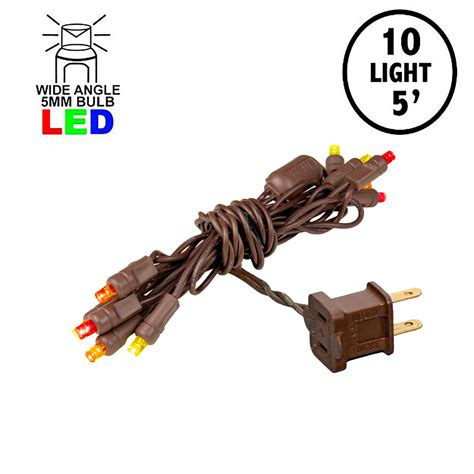 10 Light Yellowredorange Led Christmas Light Set Non Connectable