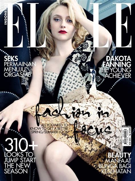 Dakota Fanning Elle Magazine March 2012 Cover Photo Indonesia