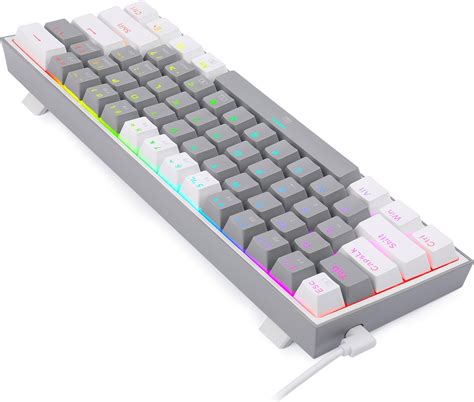 REDRAGON K617-RGB-GW FIZZ RGB RED SWITCH KABLOLU MEKANIK Q KLAVYE GRI ...