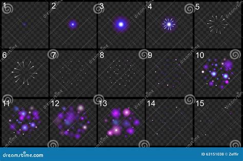 Animation Of Firework Effect In Cartoon Comic Stock Vector Illustration Of Elements Icons