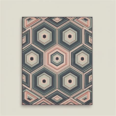 Geometric Artwork Featuring A Pattern Of Nested Hexagons With