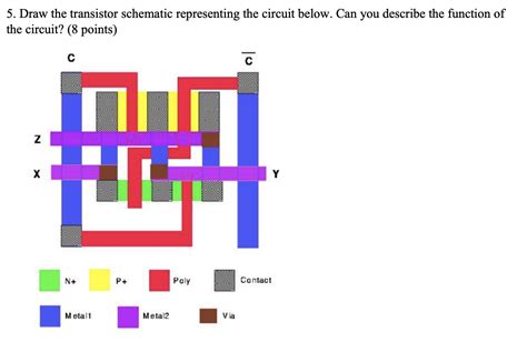 Solved Draw The Transistor Schematic Representing The Chegg