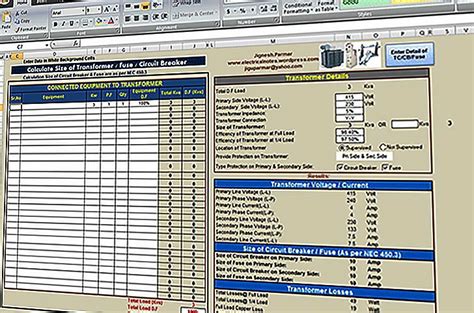 Transformer Calculation Chart Powentask