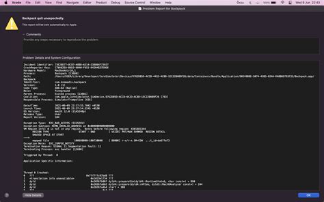 Ios MacOS Update Raised EXC BAD ACCESS SIGSEGV Stack Overflow