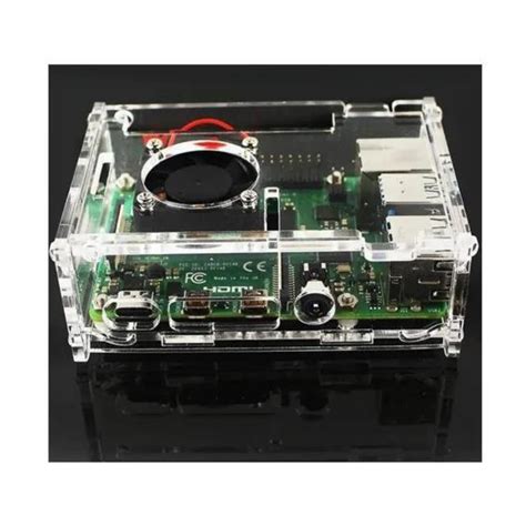 Case Acrílico Para Raspberry Pi4 Coolerdissipadores Mundo Em Casa