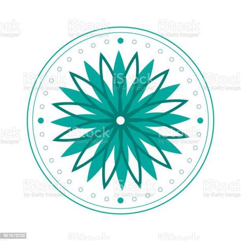 장식 꽃 요소입니다 간단한 기하학적 푸른 꽃입니다 패키지 또는 엽서의 디자인에 대 한 패턴입니다 결혼식 훈장 0명에 대한 스톡 벡터 아트 및 기타 이미지 Istock