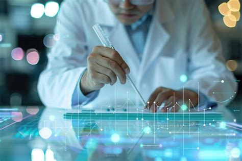 Premium Photo Scientist Measuring And Recording Data Of Experiments