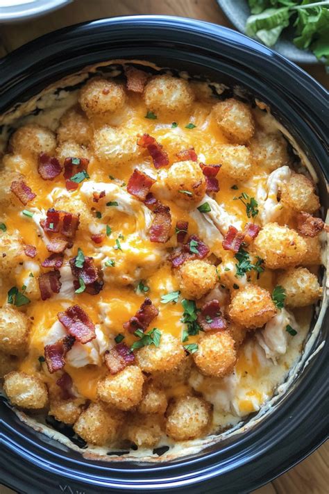 Chicken Bacon Ranch Tater Tot Casserole An Organized Chaos