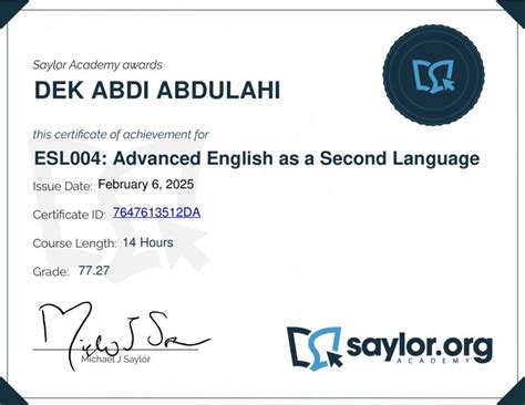 Completed Course Dek Abdi Abdulahi